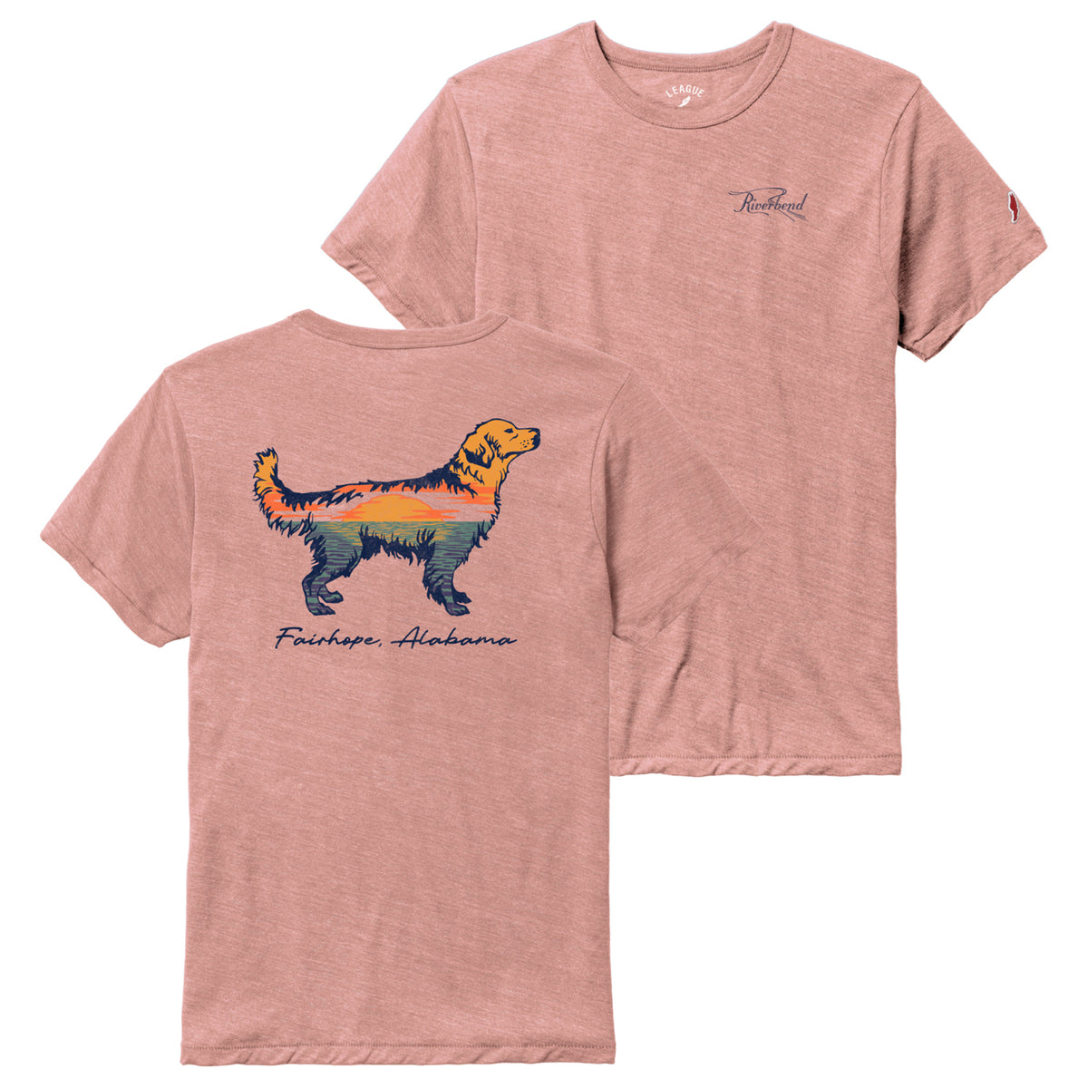 Riverbend Coastal Dog Sunset Heathered Tshirt – RiverbendFairhope